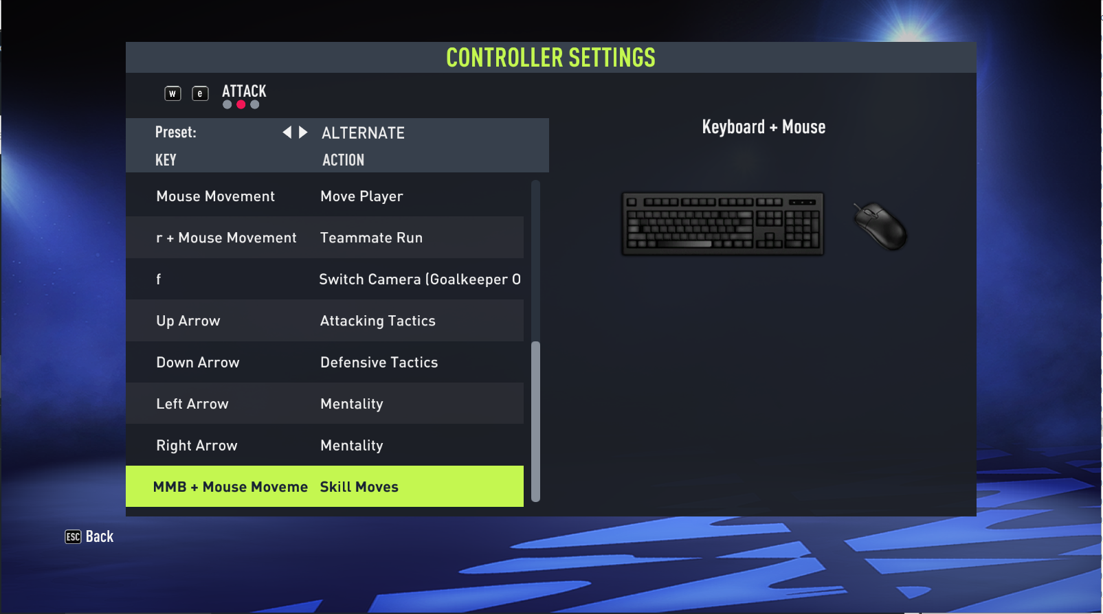 FIFA 22 Customise Controls Settings For PC - An Official EA Site