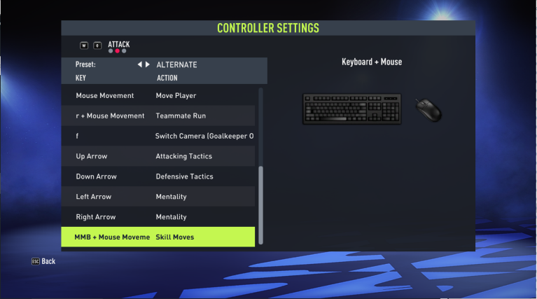 FIFA 22 Customise Controls Settings For PC - An Official EA Site