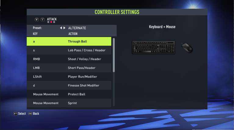 FIFA 22 Customise Controls Settings For PC - An Official EA Site