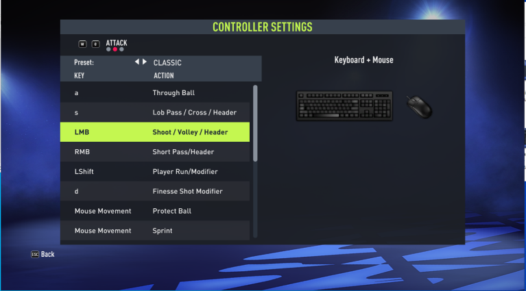 FIFA 22 Customise Controls Settings For PC - An Official EA Site