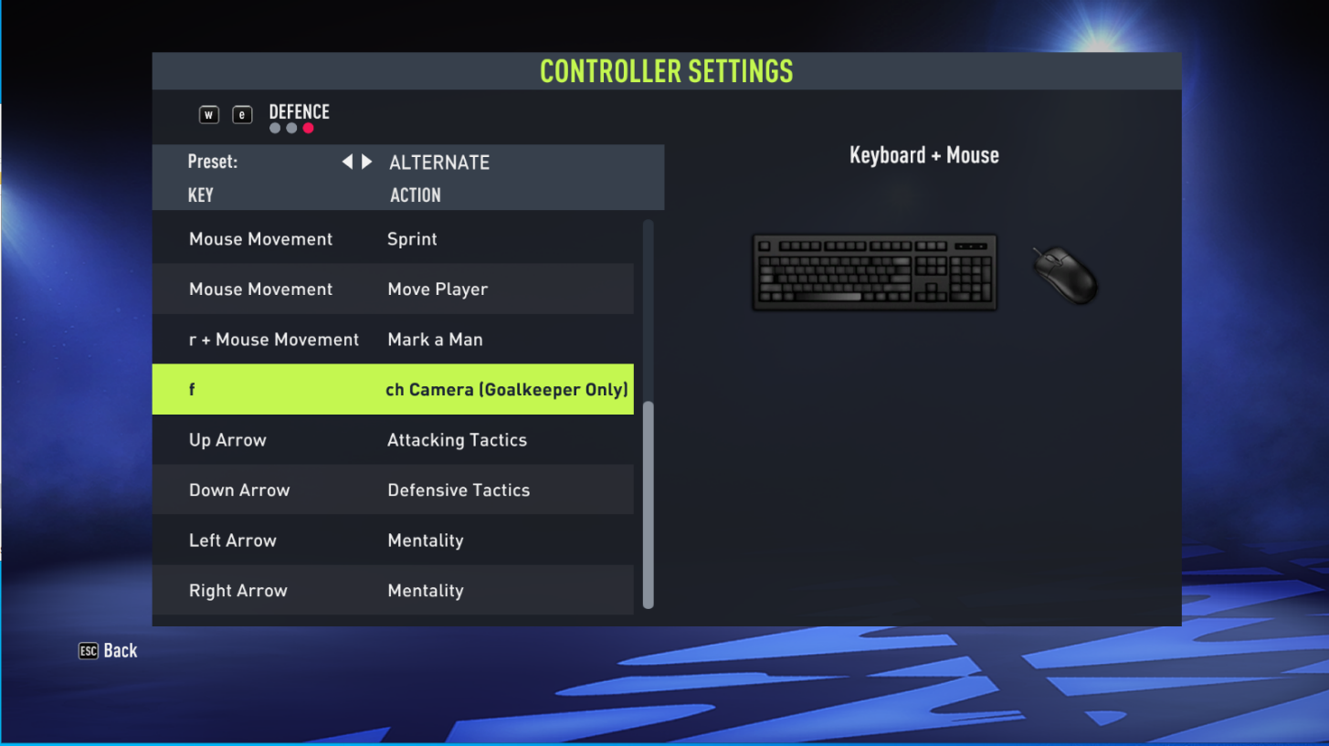 FIFA 22 Customise Controls Settings For PC - An Official EA Site