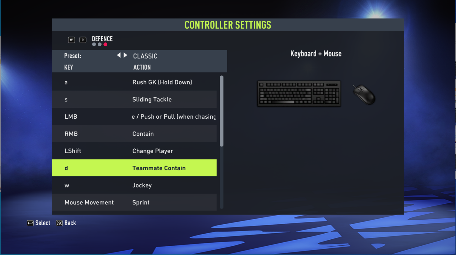 FIFA 22 Customise Controls Settings For PC - An Official EA Site