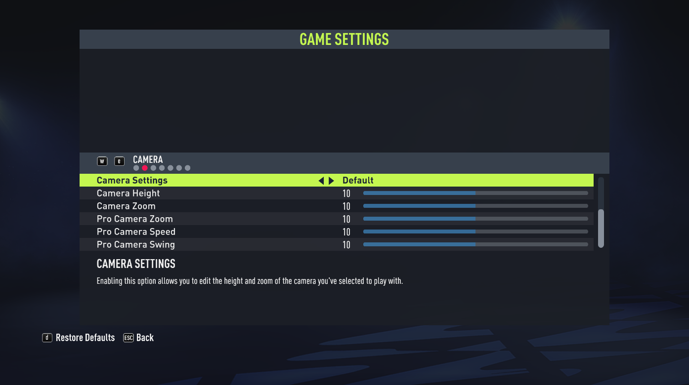 FIFA 22 Game Settings For PC - An Official EA Site
