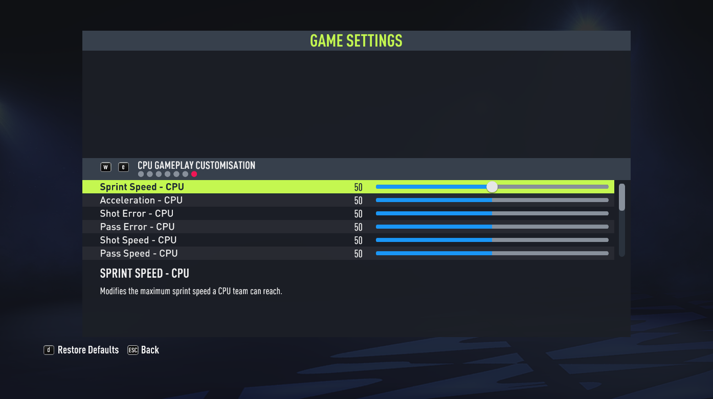 FIFA 22 Game Settings For PC - An Official EA Site