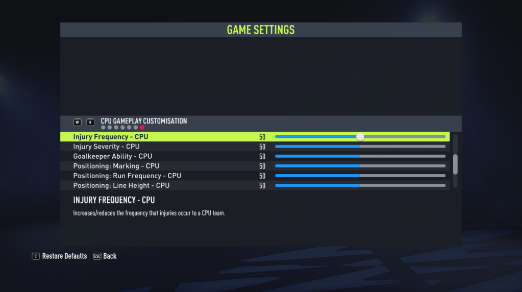 FIFA 22 Game Settings For PC - An Official EA Site