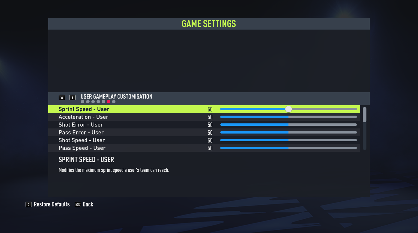 FIFA 22 Game Settings For PC - An Official EA Site