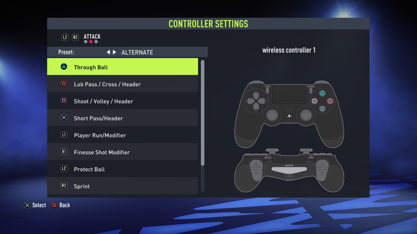FIFA 22 Customise Controls Settings For PS4 - An Official EA Site