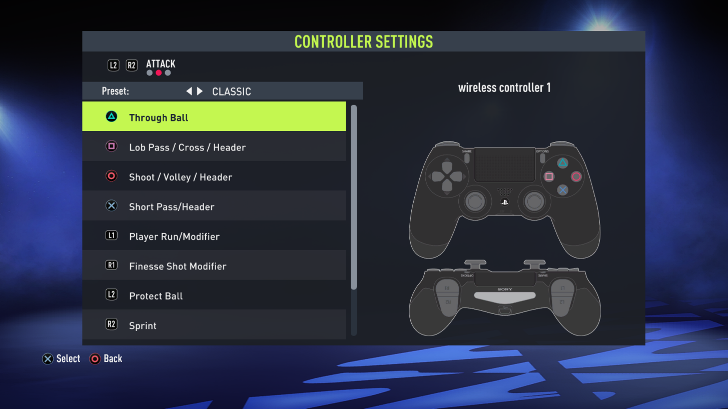 FIFA 22 Customise Controls Settings For PS4 - An Official EA Site