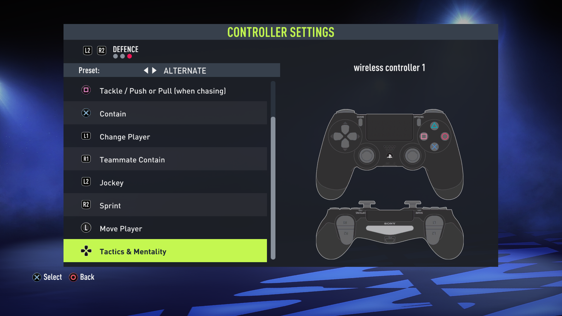 FIFA 22 Customise Controls Settings For PS4 - An Official EA Site