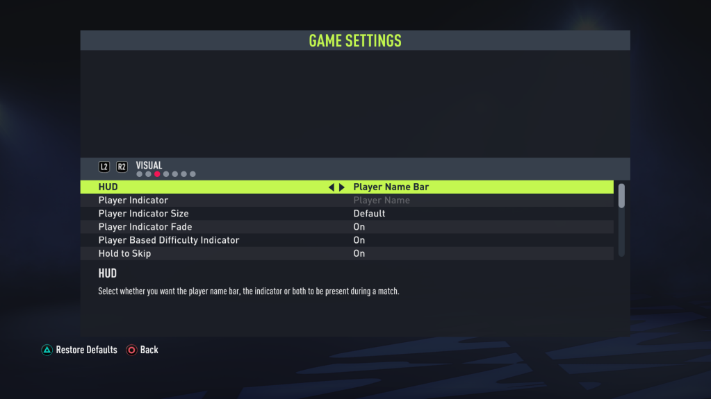 FIFA 22 Game Settings For PS4 - An Official EA Site