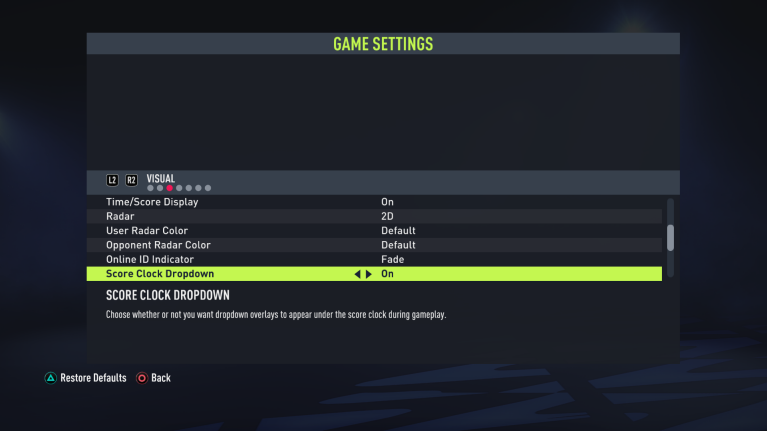FIFA 22 Game Settings For PS4 - An Official EA Site