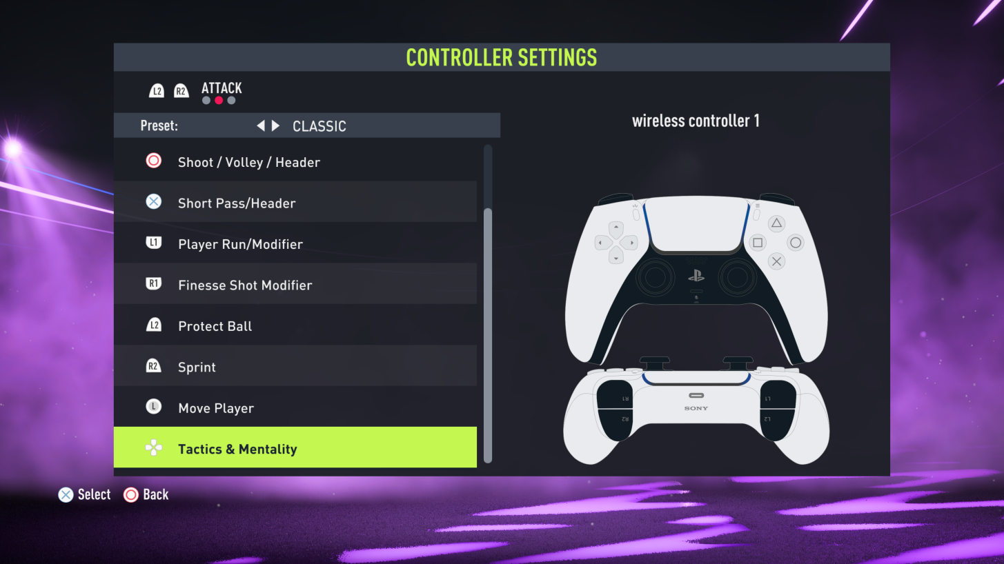 FIFA 22 Customise Controls Settings For PS5 - An Official EA Site
