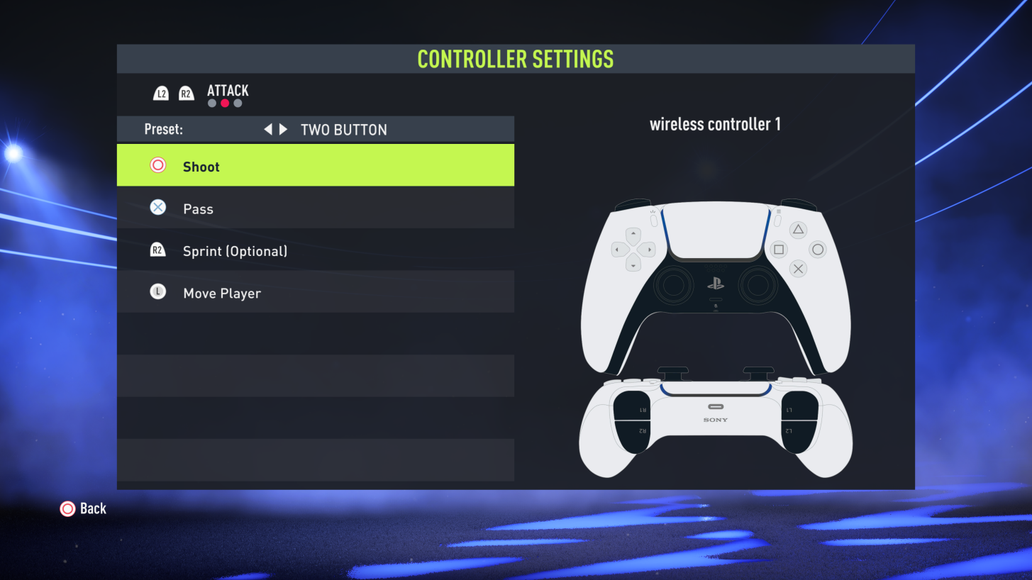FIFA 22 Customise Controls Settings For PS5 - An Official EA Site