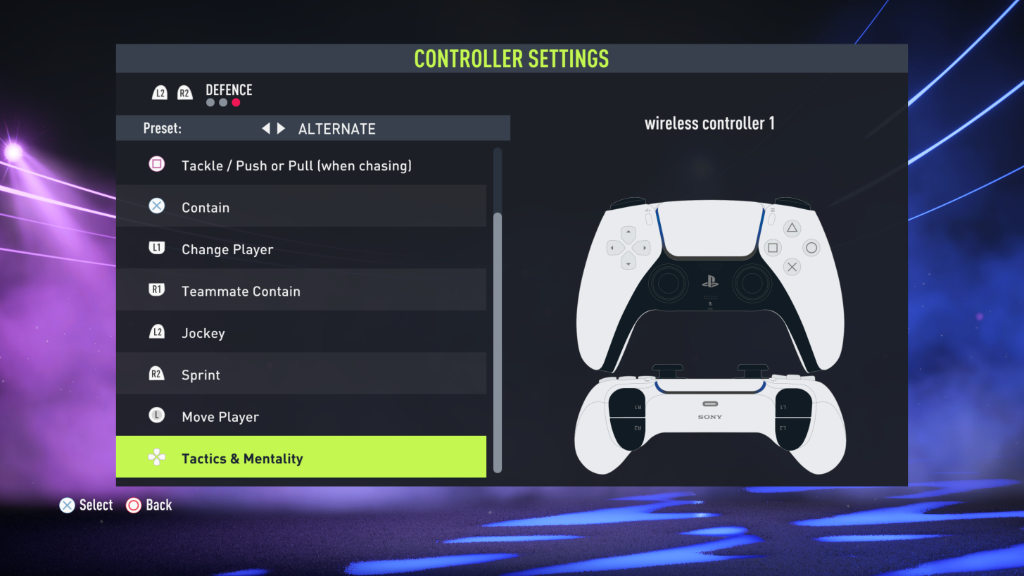 FIFA 22 Customise Controls Settings For PS5 - An Official EA Site