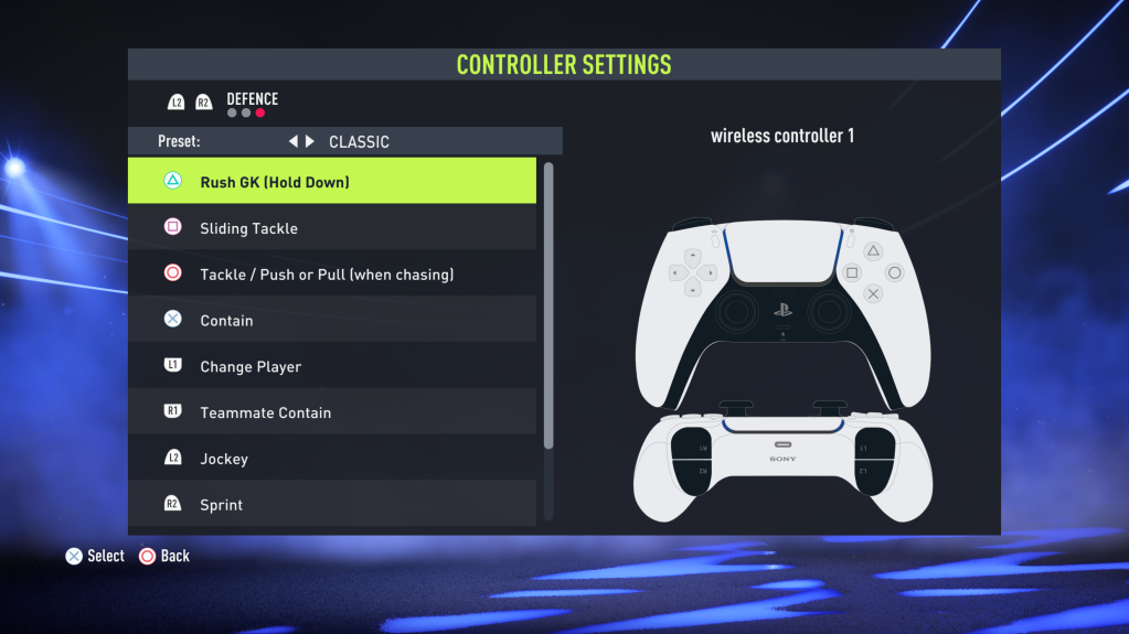 FIFA 22 Customise Controls Settings For PS5 - An Official EA Site
