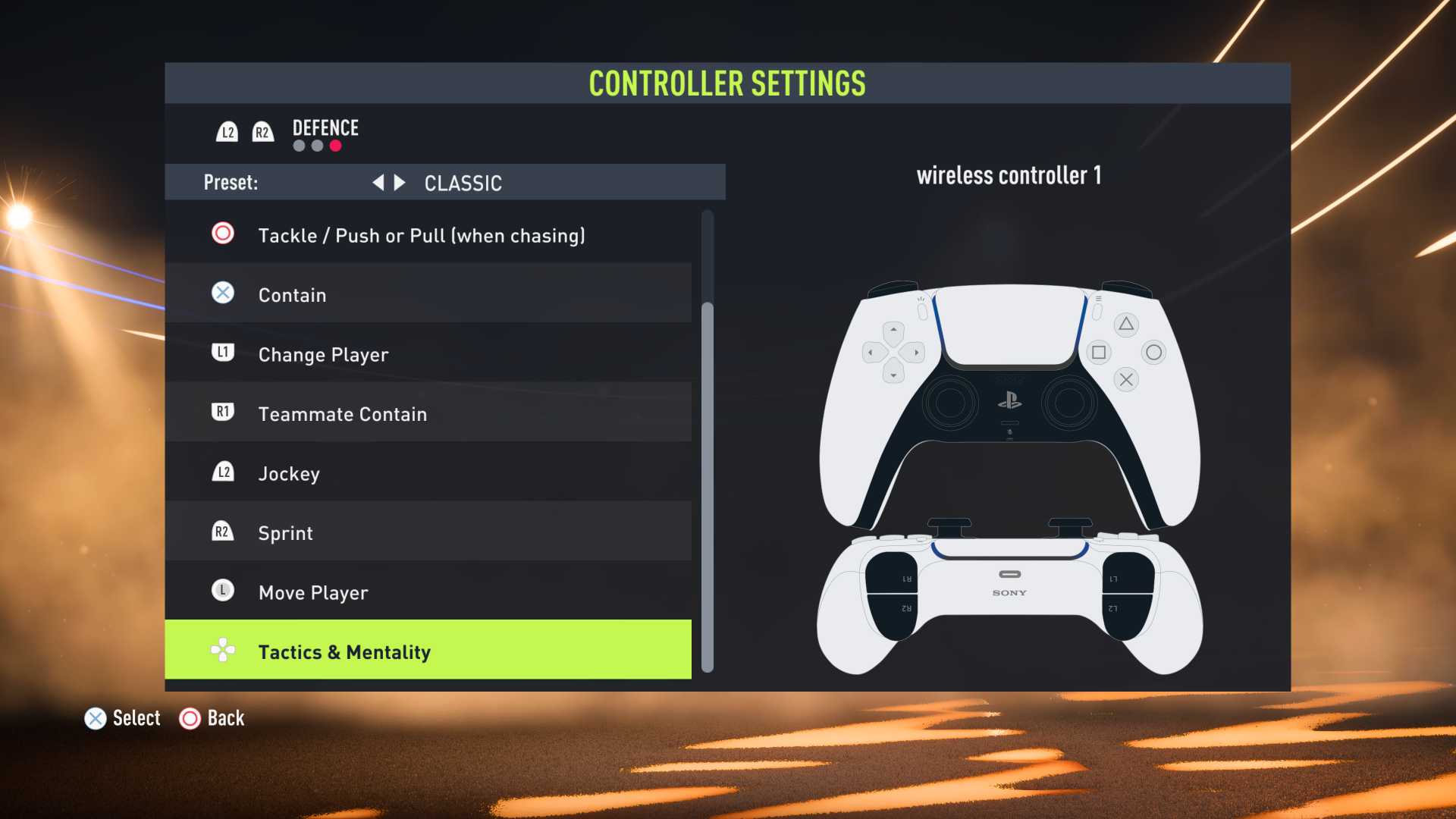 FIFA 22 Customise Controls Settings For PS5 - An Official EA Site