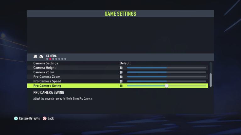 FIFA 22 Game Settings For PS5 - An Official EA Site