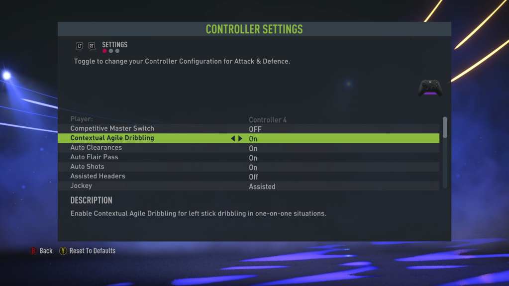 FIFA 22 Customise Controls Settings For Xbox Series X - An Official EA Site