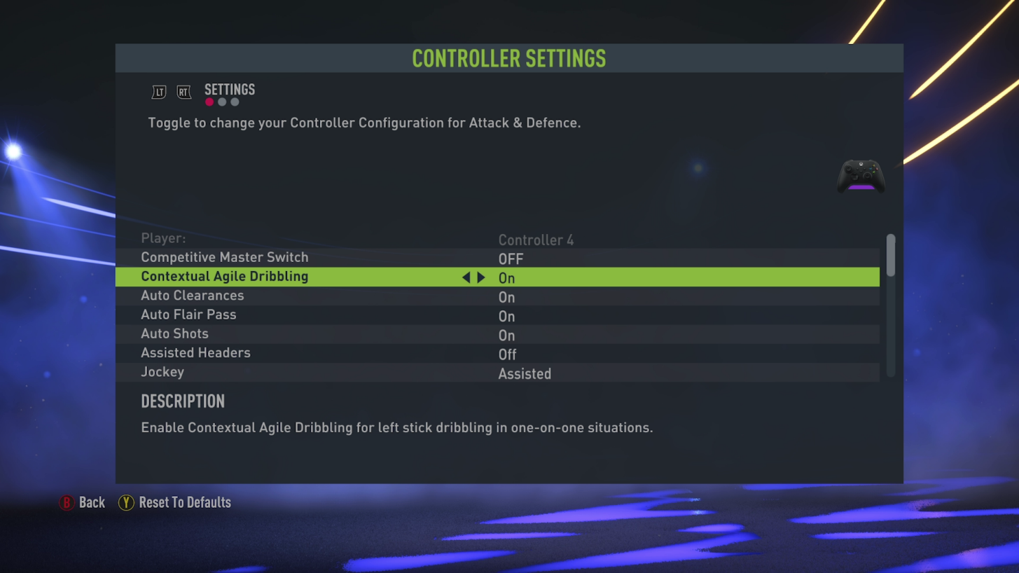FIFA 22 Customise Controls Settings For Xbox Series X - An Official EA Site