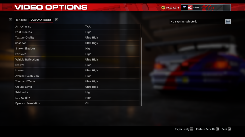 GRID Legends Video Settings For PC - An Official EA Site