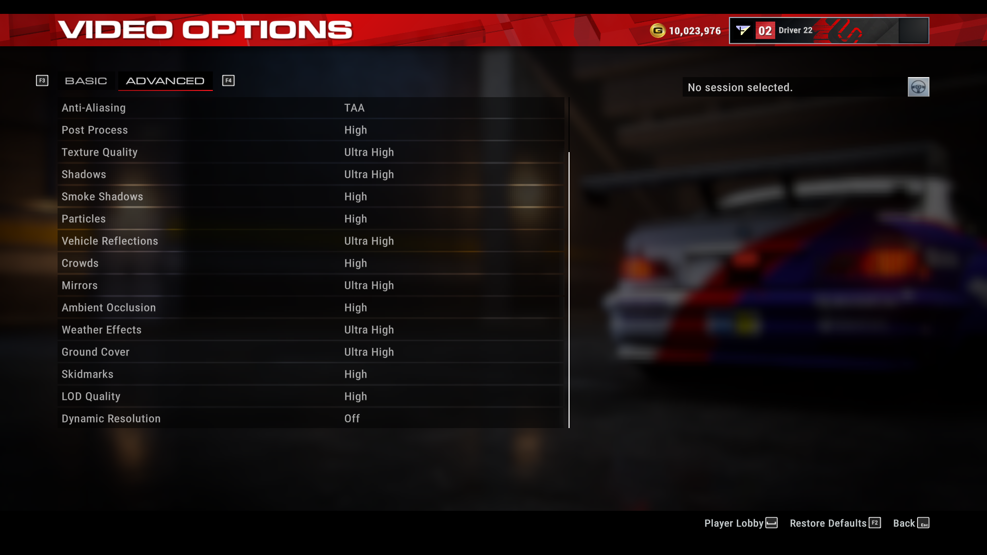 GRID Legends Video Settings For PC - An Official EA Site
