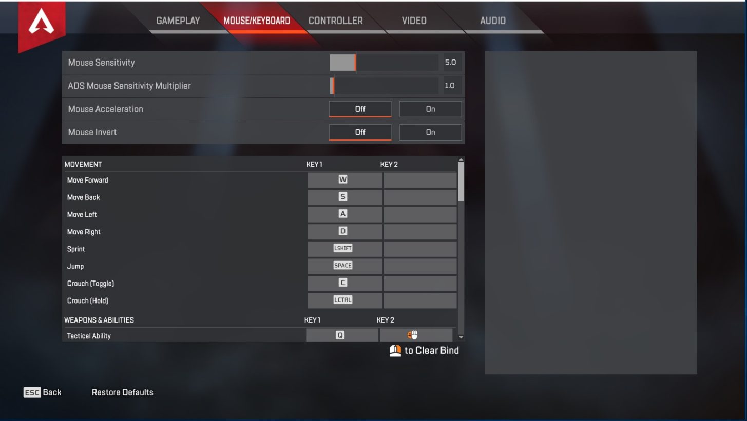 Apex Legends Accessibility Features For PC - An Official EA Site