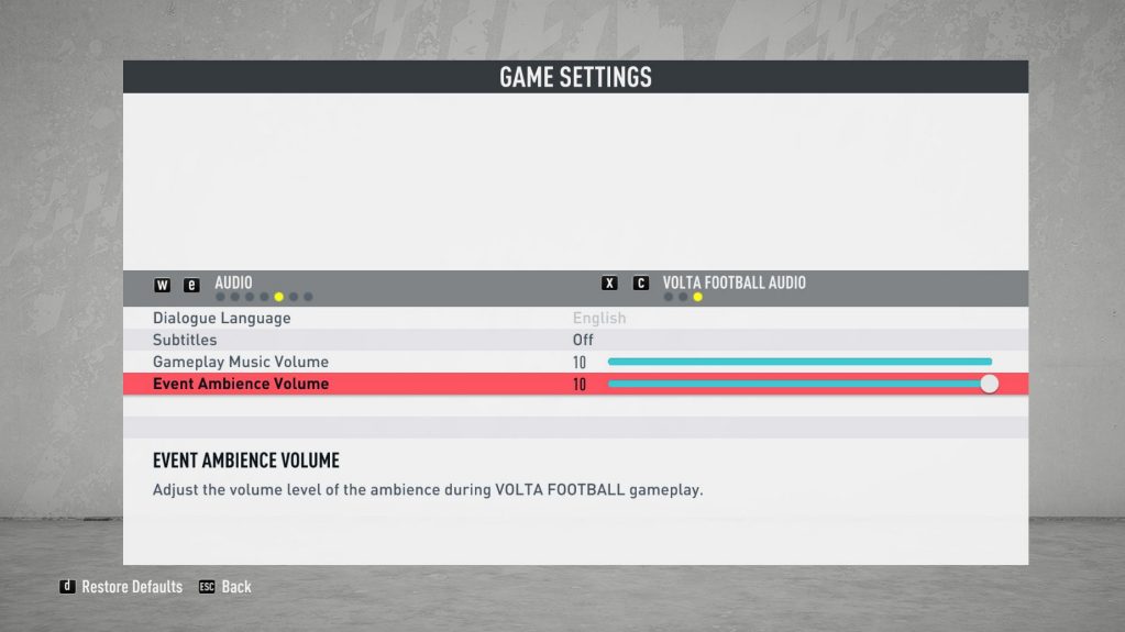 FIFA 20 Game Settings For PC - An Official EA Site