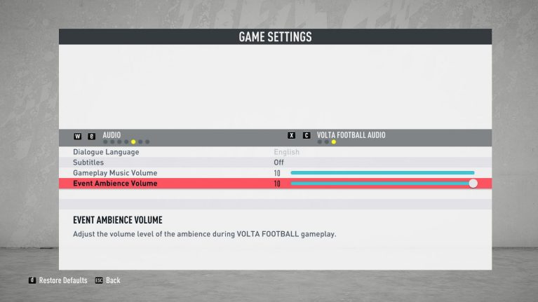 FIFA 20 Game Settings For PC - An Official EA Site