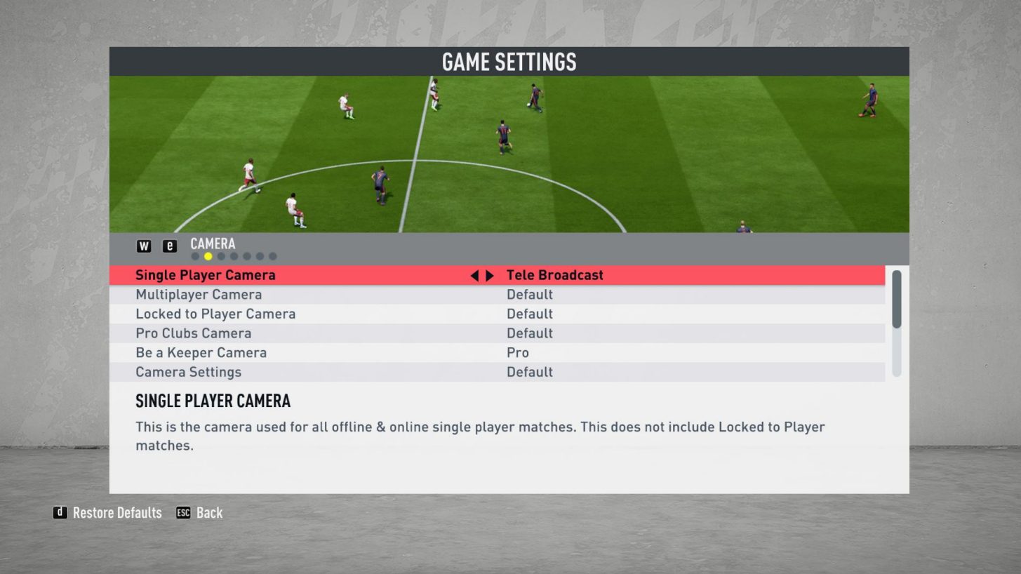 FIFA 20 Game Settings For PC - An Official EA Site