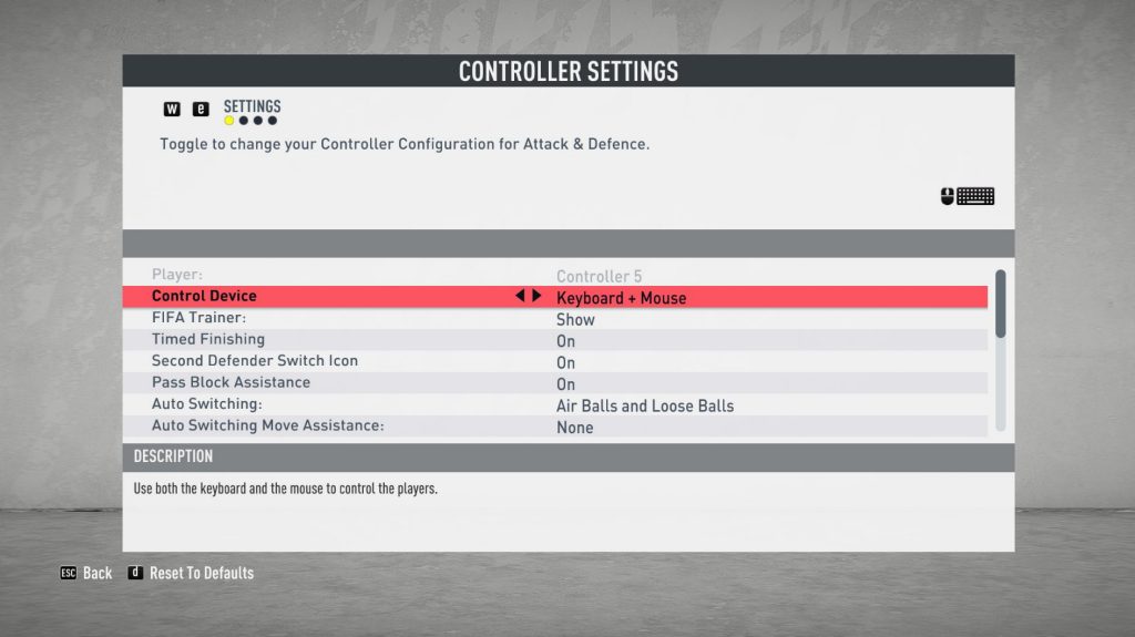 FIFA 20 Controller Settings For PC - An Official EA Site