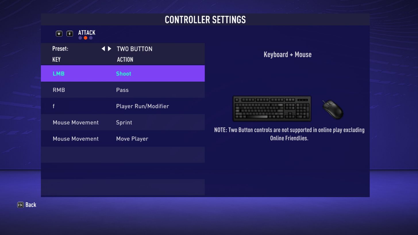 FIFA 21 Controller Settings For PC - An Official EA Site
