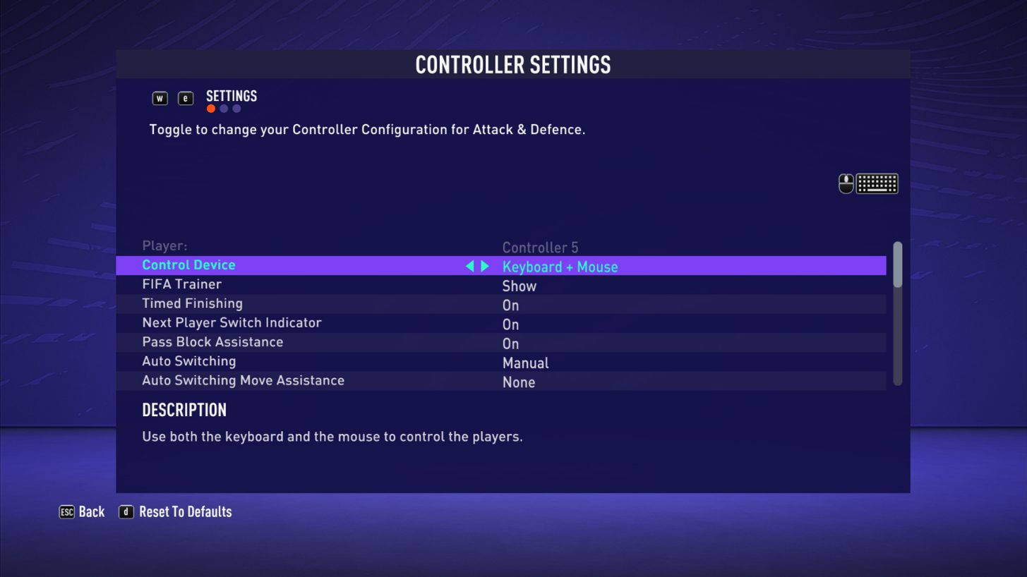 FIFA 21 Controller Settings For PC - An Official EA Site