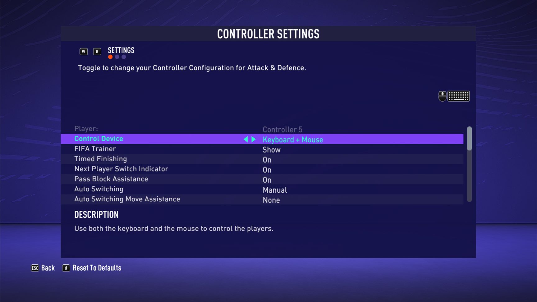 FIFA 21 Controller Settings For PC - An Official EA Site