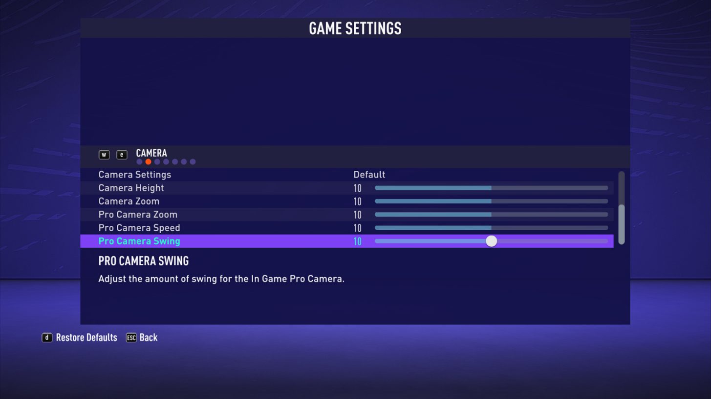 FIFA 21 Game Settings For PC - An Official EA Site