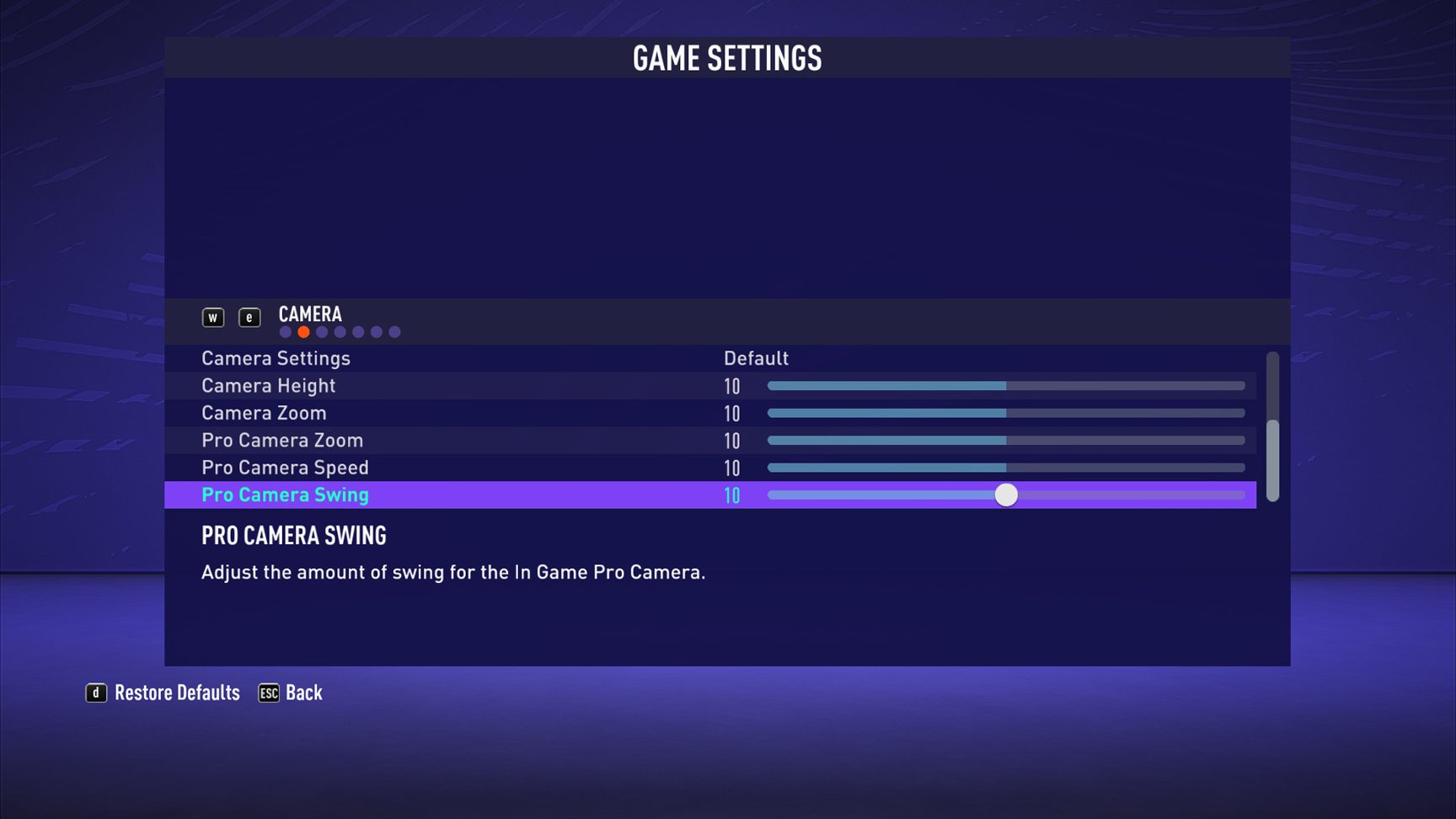 FIFA 21 Game Settings For PC - An Official EA Site