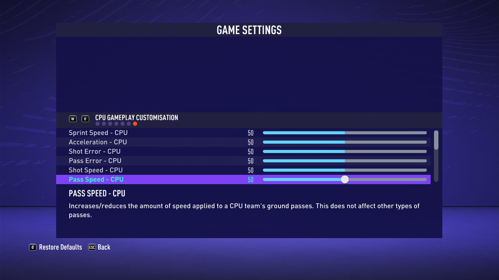 FIFA 21 Game Settings For PC - An Official EA Site