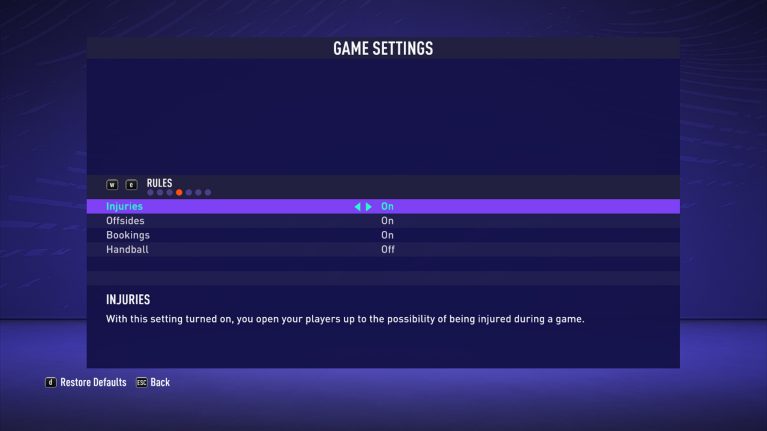 FIFA 21 Game Settings For PC - An Official EA Site