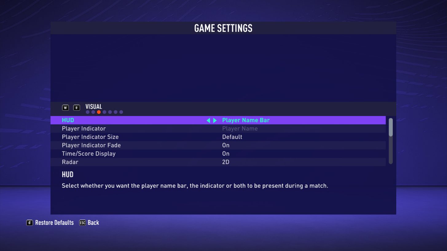 FIFA 21 Game Settings For PC - An Official EA Site