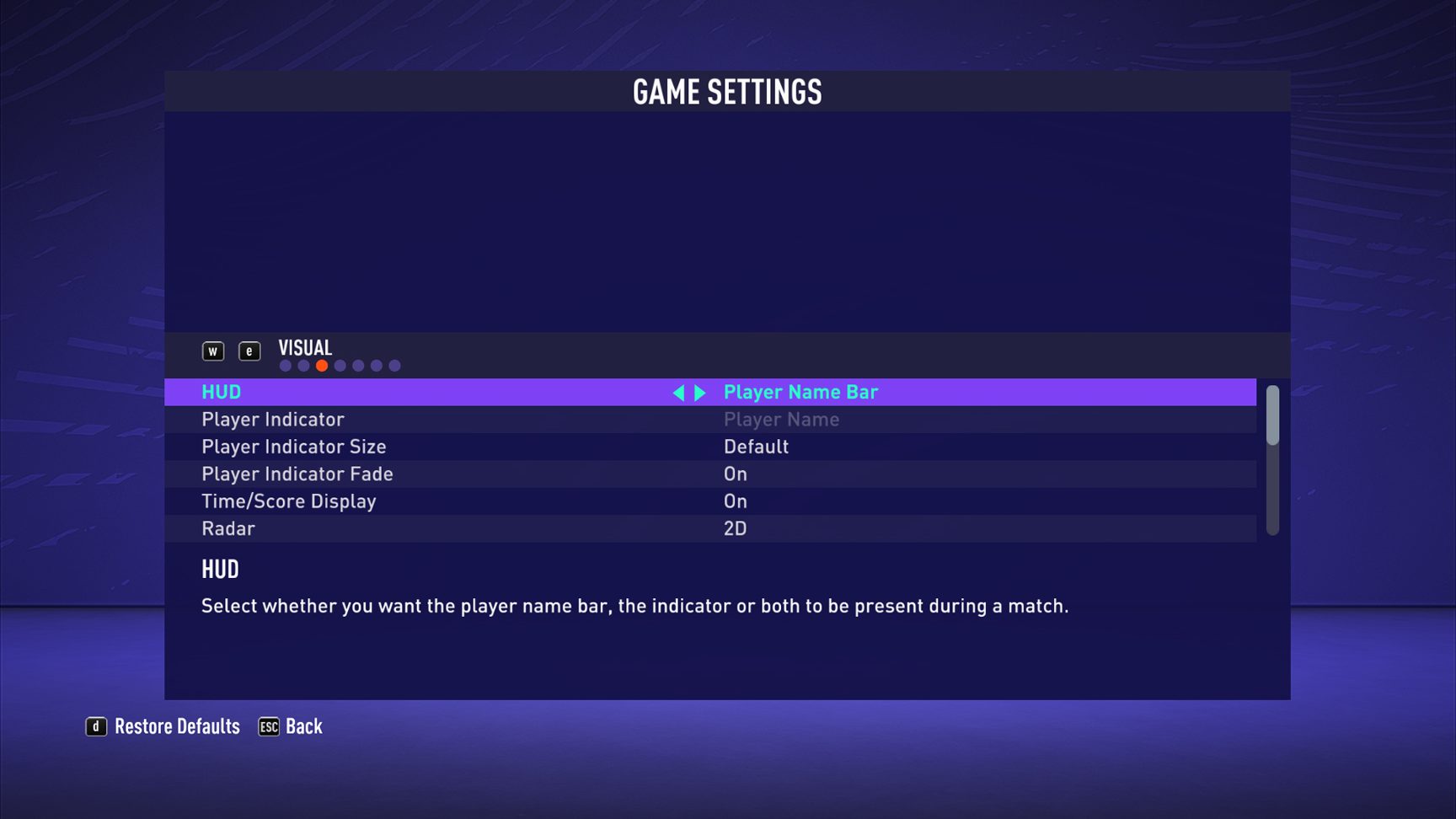 FIFA 21 Game Settings For PC - An Official EA Site