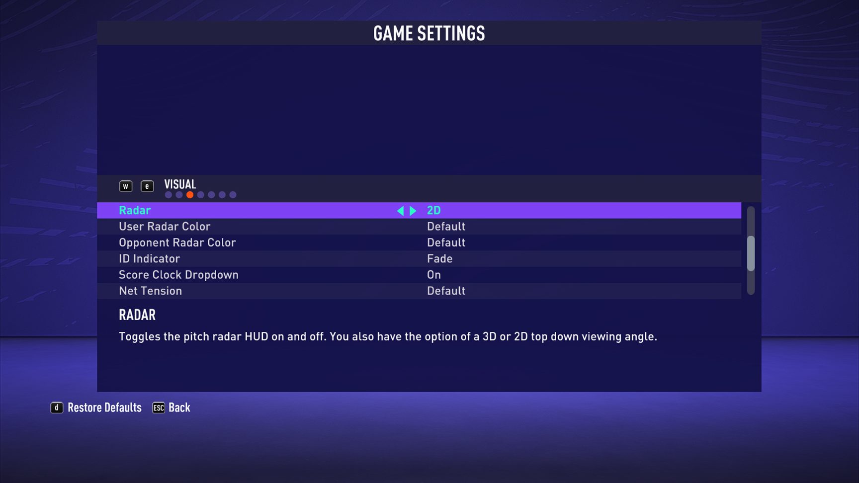 FIFA 21 Game Settings For PC - An Official EA Site