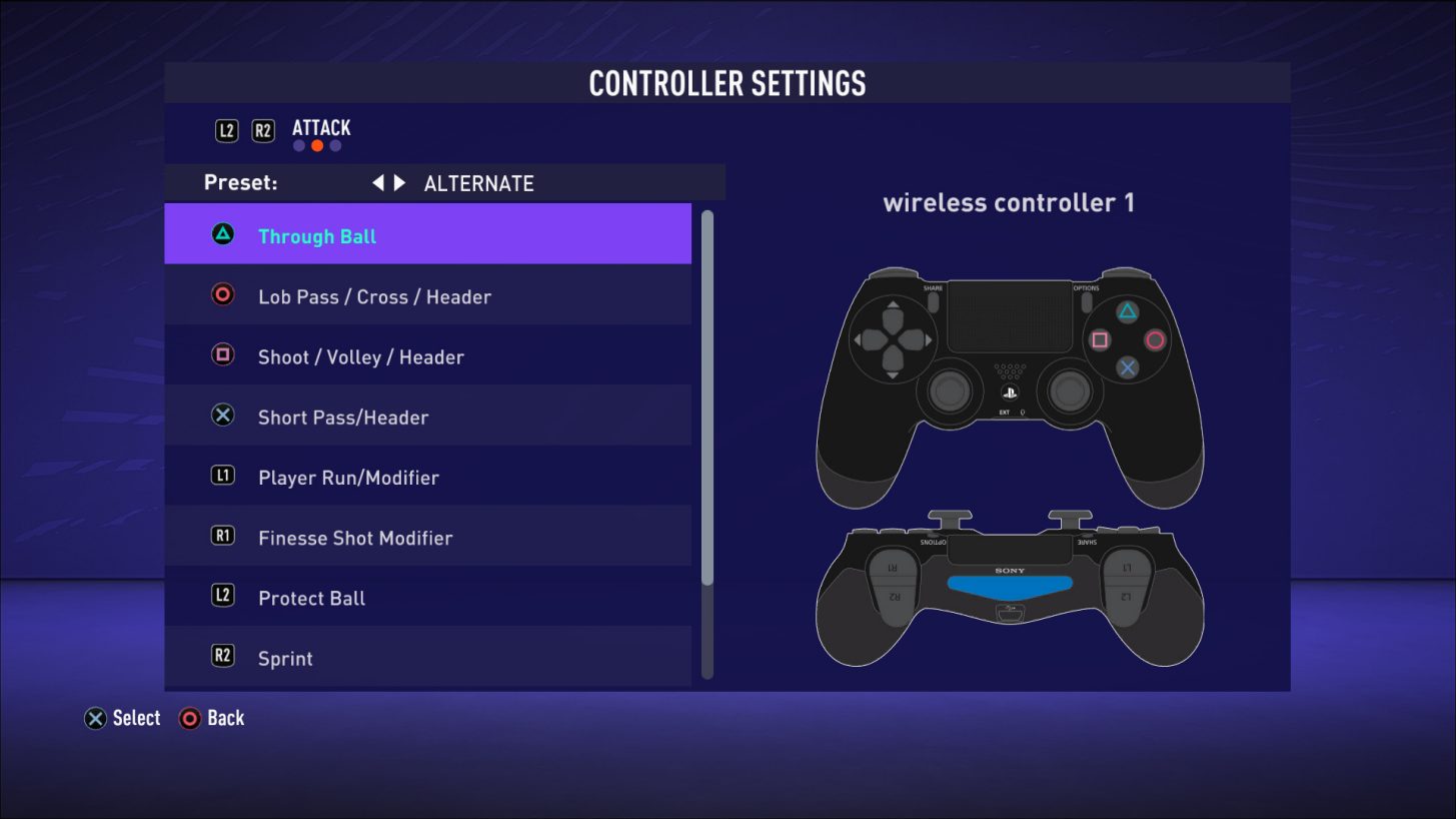 FIFA 21 Controller Settings For PS4 - An Official EA Site