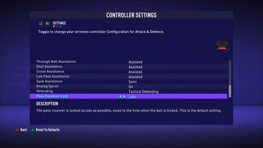 FIFA 21 Controller Settings For PS4 - An Official EA Site