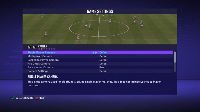 FIFA 21 Game Settings For PS4 - An Official EA Site