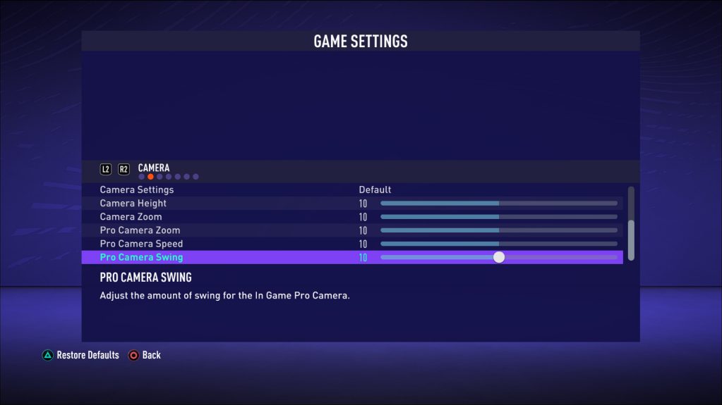 FIFA 21 Game Settings For PS4 - An Official EA Site