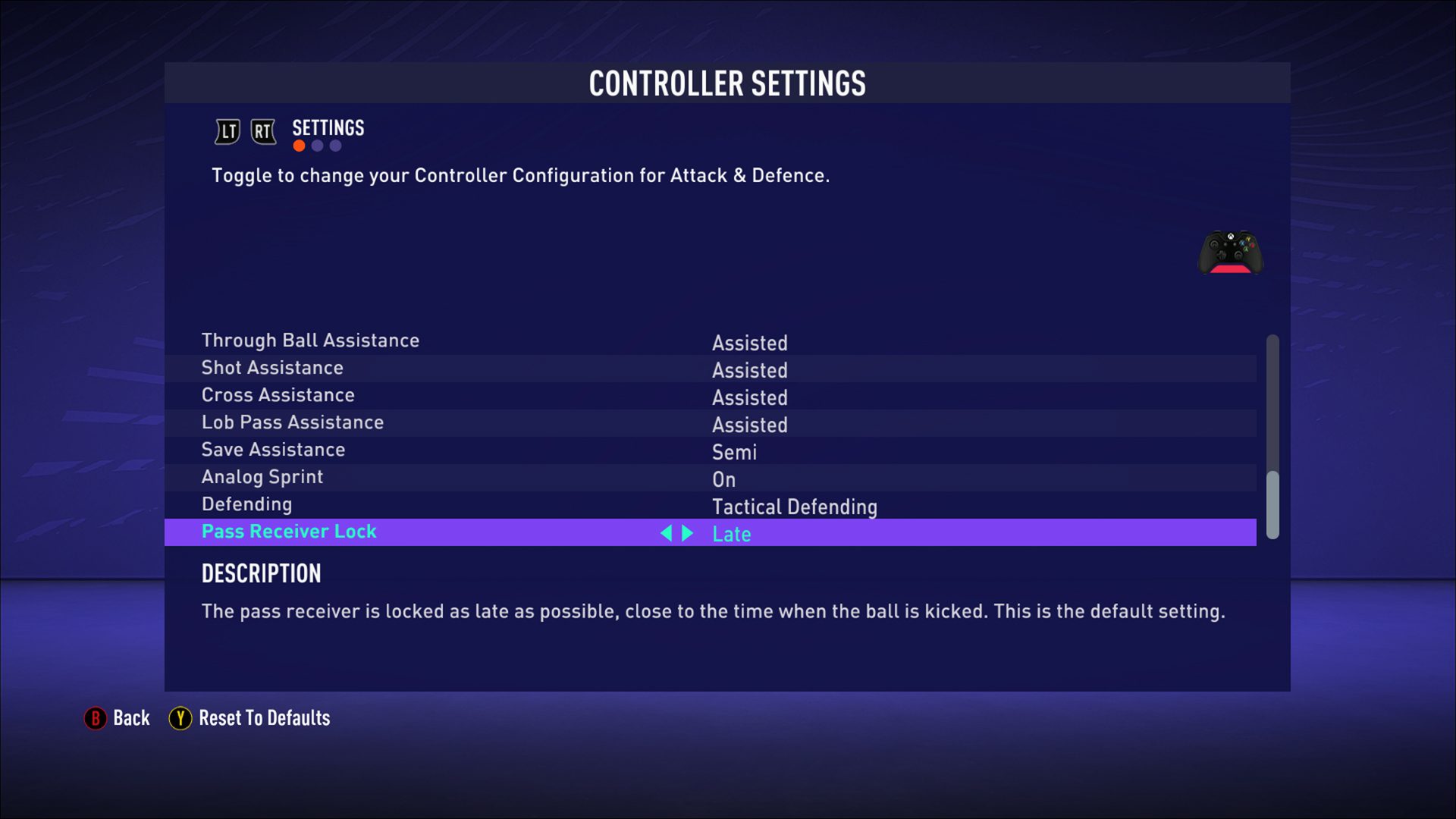 FIFA 21 Controller Settings For Xbox One - An Official EA Site