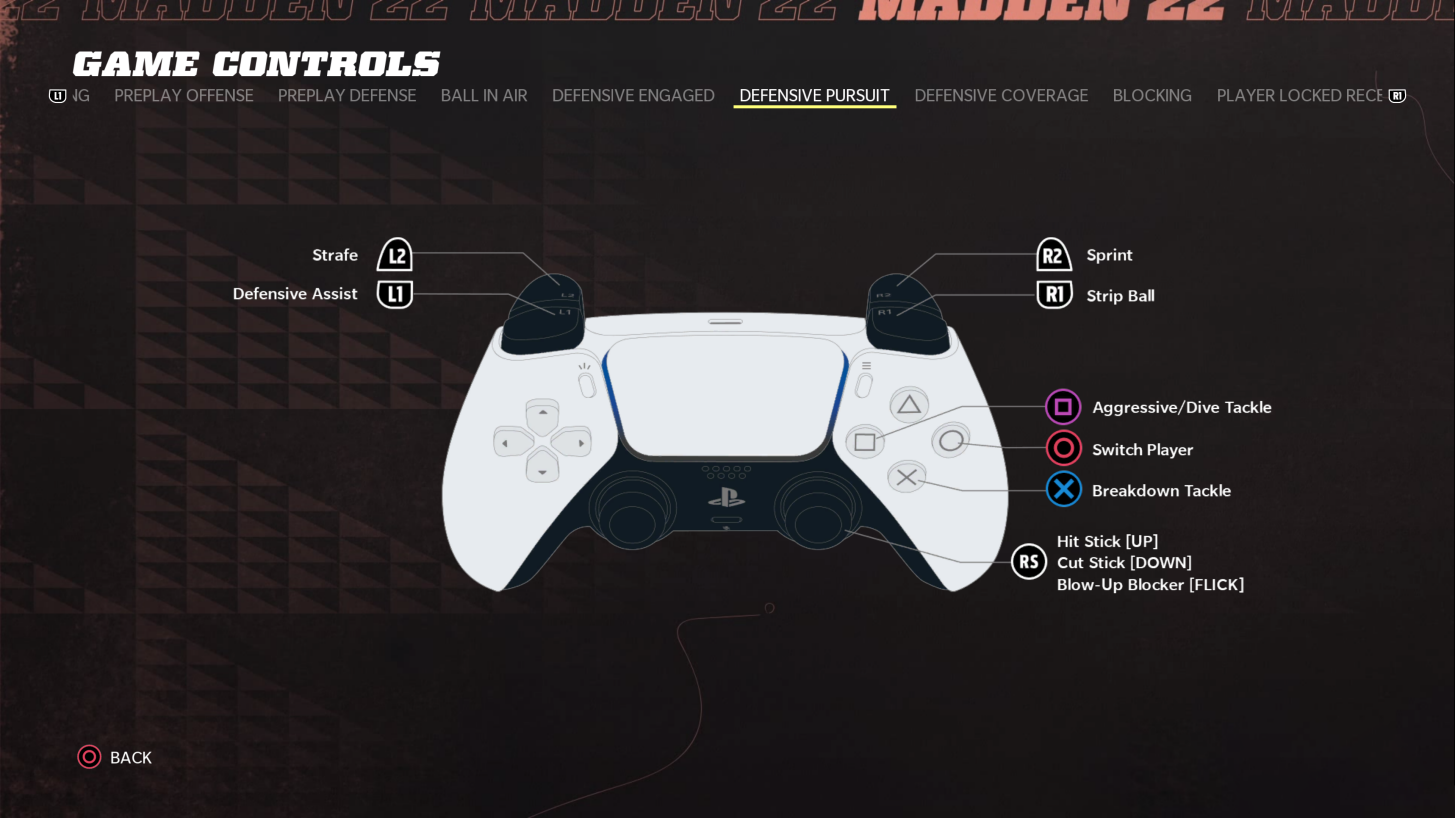 Madden NFL 22 Controls Settings For PS5 - An Official EA Site