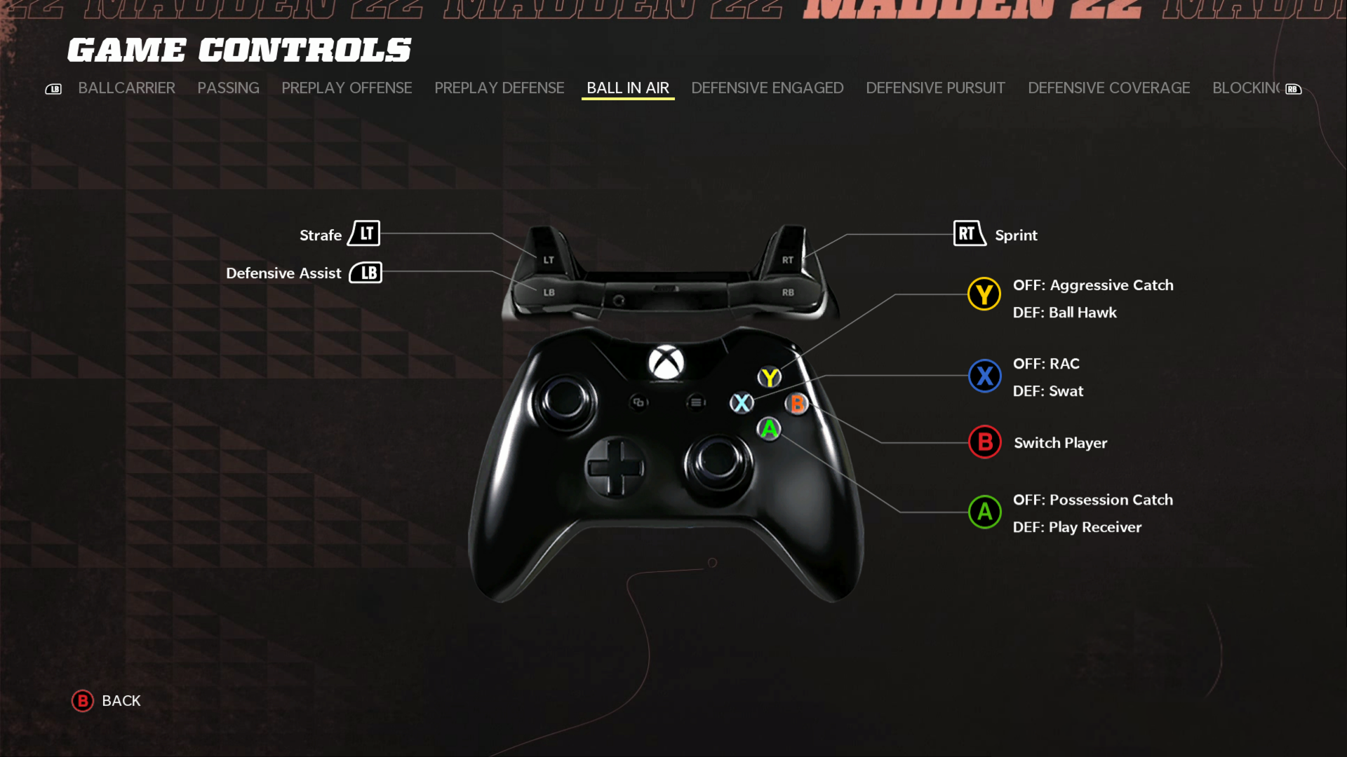 Madden NFL 22 Controls Settings For Xbox One - An Official EA Site