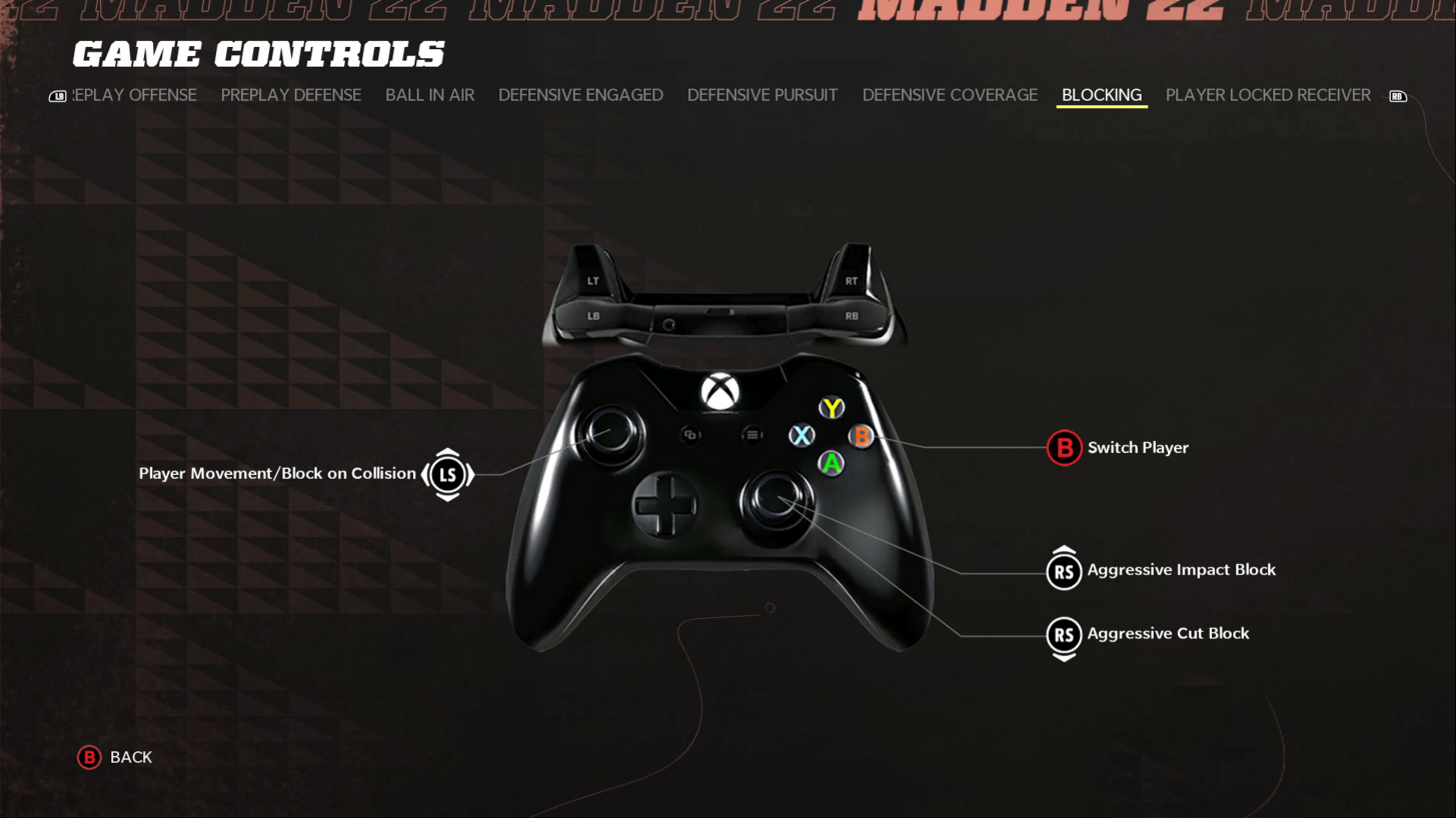 Madden NFL 22 Controls Settings For Xbox One - An Official EA Site