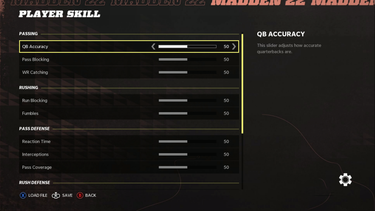 Madden NFL 22 Player Skill Settings For Xbox One - An Official EA Site