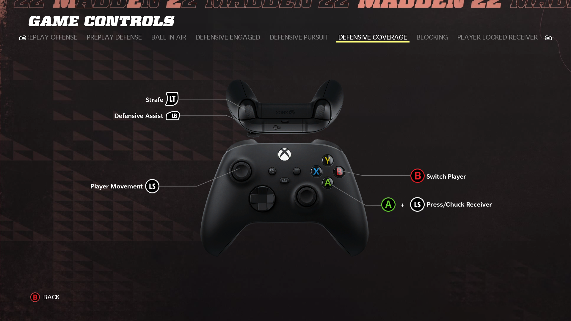 Madden NFL 22 Controls Settings For Xbox Series X - An Official EA Site